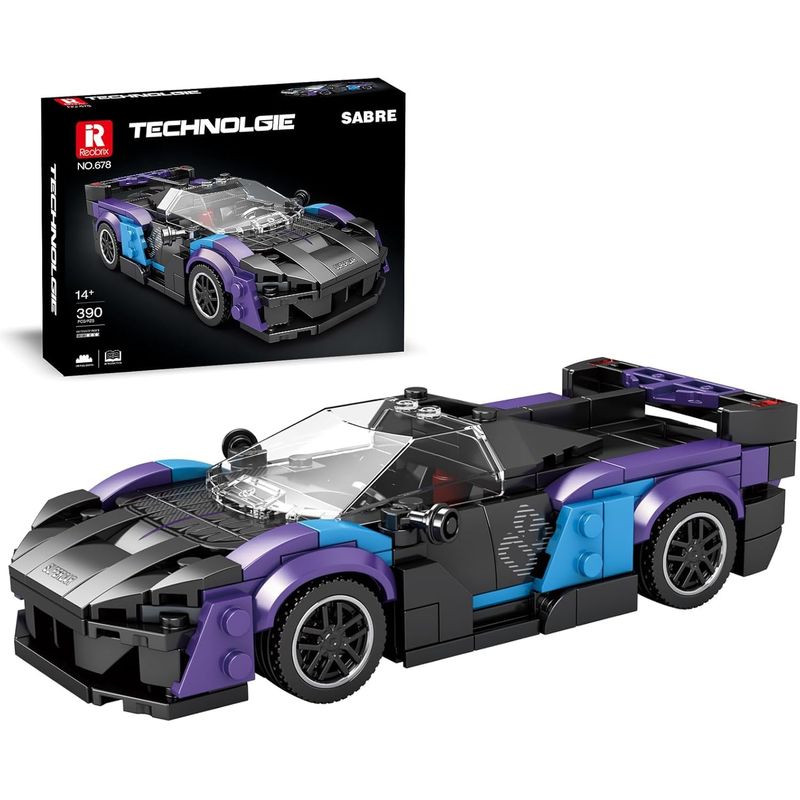 Mini Race Car Building Kit – 390 PCS MOC Speed Supercar Blocks with ...