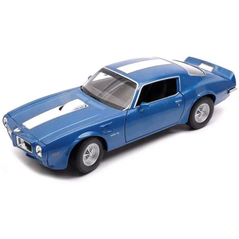 1972 Pontiac Firebird Trans Am Blue Metallic 1/24 Diecast Model Car by ...