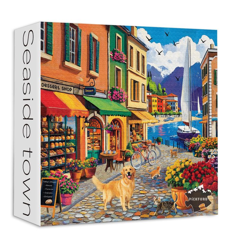 PICKFORU Seaside Puzzles for Adults 1000 Pieces, Vintage Beach Puzzles ...