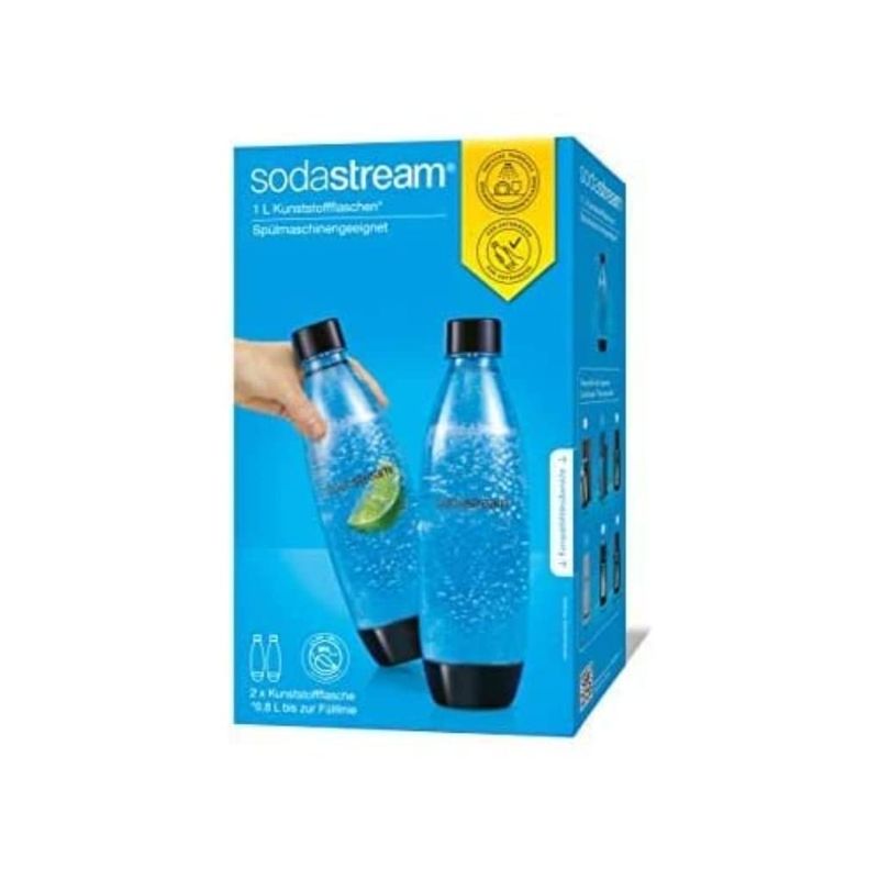 SodaStream DuoPack Fuse 2 x 1 Litre Plastic Bottle – Dishwasher Safe ...