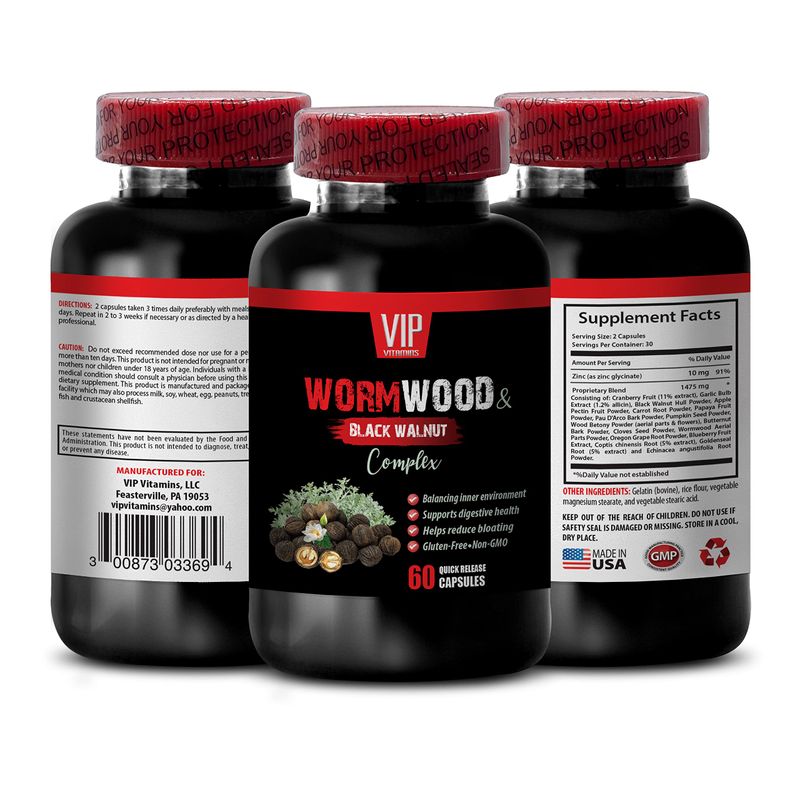 Black Walnut and Wormwood Capsules - Wormwood and Black Walnut Complex ...