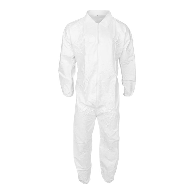 BenchmarkGMP Microporous White Coverall, Zipper Front, Elastic Wrists ...