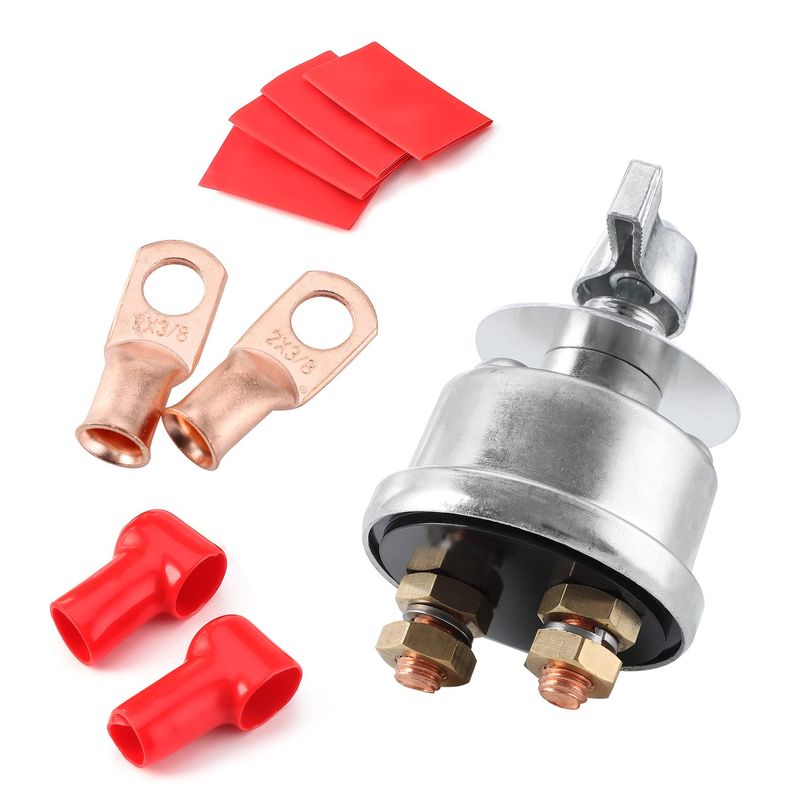 Pindex 12V-48V High Current Master Battery Disconnect Switch Kit,250A ...