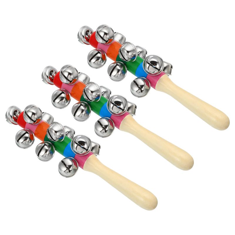 PATIKIL 3pcs Hand Jingle Bells, Hand Bell Handheld Wrist Bells Sleigh ...