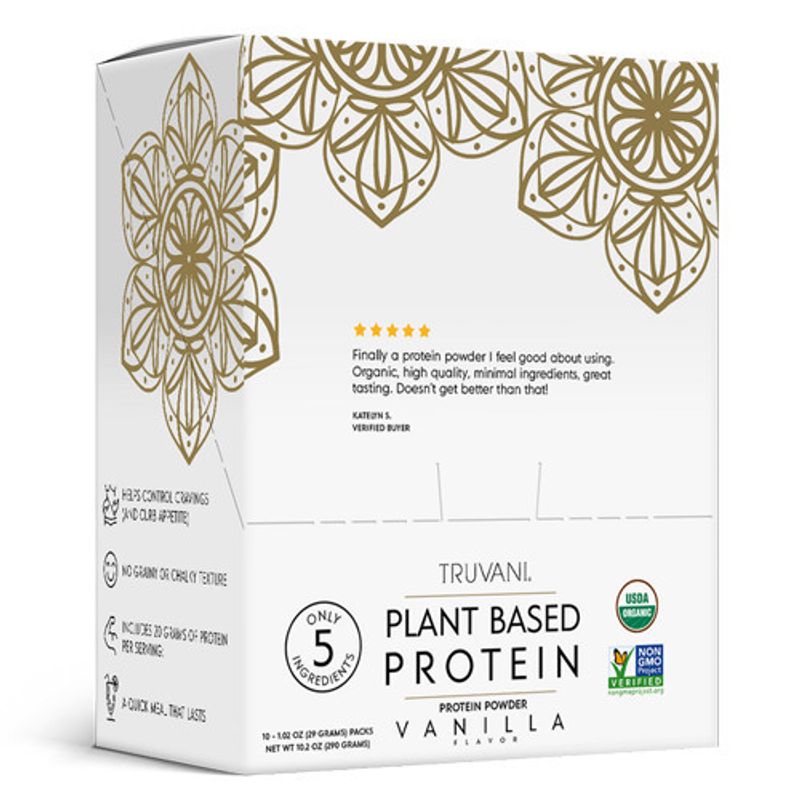 Organic Vanilla Plant Based Protein Powder 10 Packets - Online ...