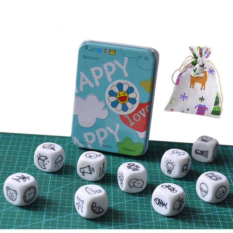 HCDIM DIY Happy Story Dice 9 Cubes Toys 54 Images Unlimited Stories ...