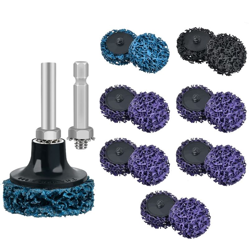 CENBEN 15pcs Grinding Cleaning Disc, 2 inch Poly Strip Wheel Rust ...