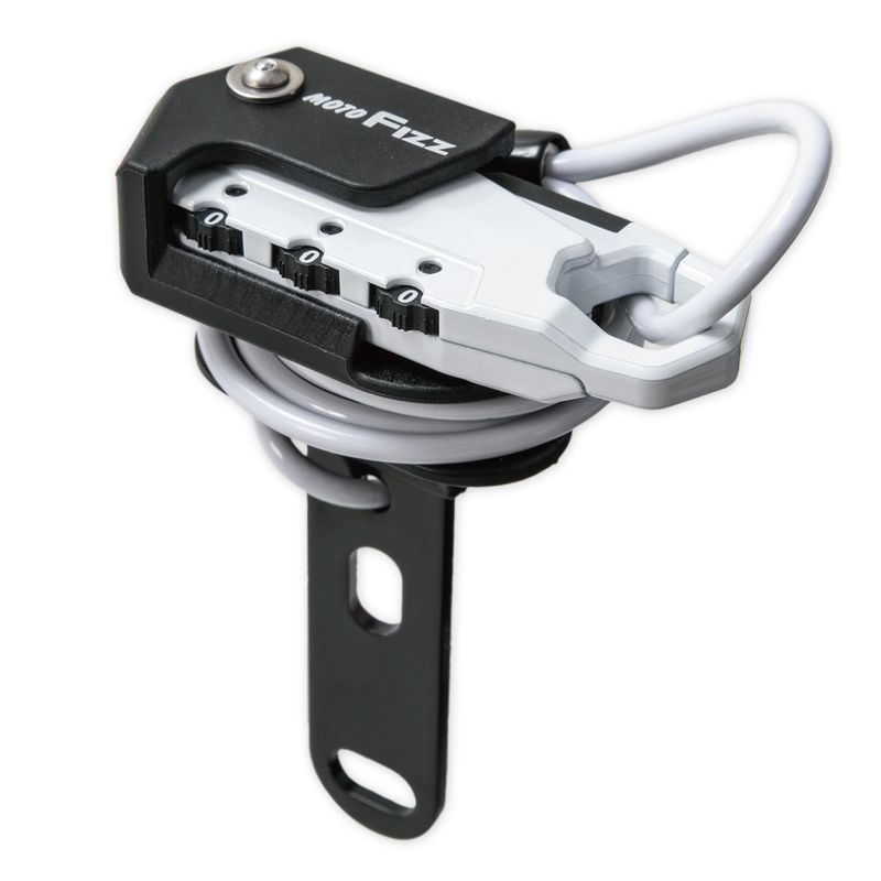 Tanax MF-4754 Motorcycle Anti-Theft Helmet Wire Lock, Straight, White ...