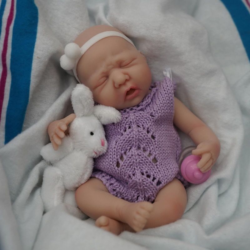 MYREBABY Reborn Baby Doll ，7 Inch Silicone Doll Girl Ada, Mini ...