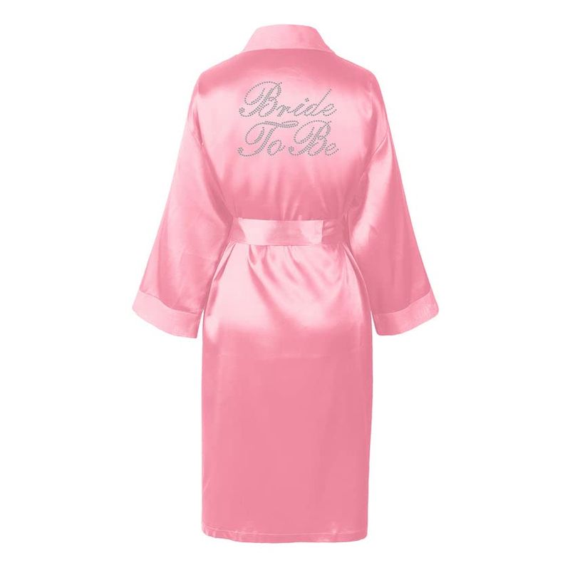 Varsany Bride Robes Luxury Satin Crystal Bride Dressing Gown - Wedding ...