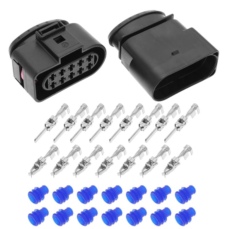 ECSiNG 2PCS 10 Pin Car Headlight Connectors Male & Female with ...