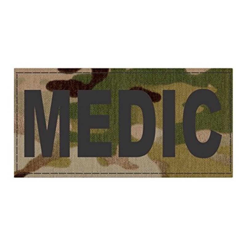 Medic Patch - 4x2 - Black Lettering - Multicam Backing - Hook Fabric ...