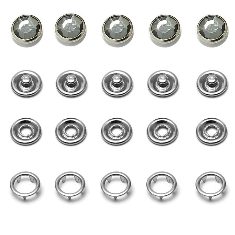 Pearl Snaps for Western Shirt, 50 Sets 16L/9mm Snap Fastener Kit ...