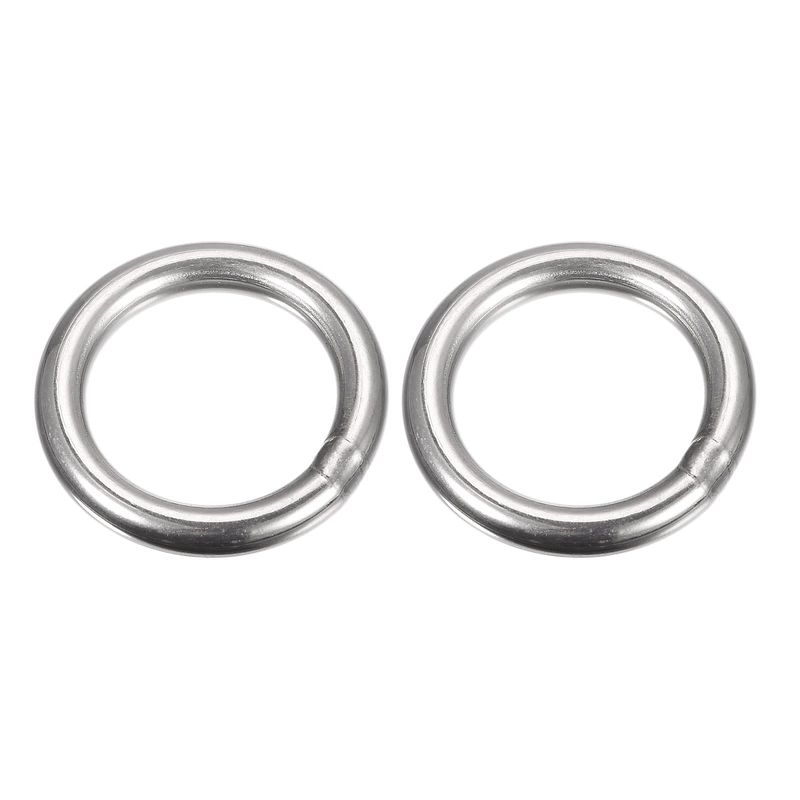 sourcing map Pack of 2 O Rings Stainless Steel 304 Metal Rings, 40 mm ...