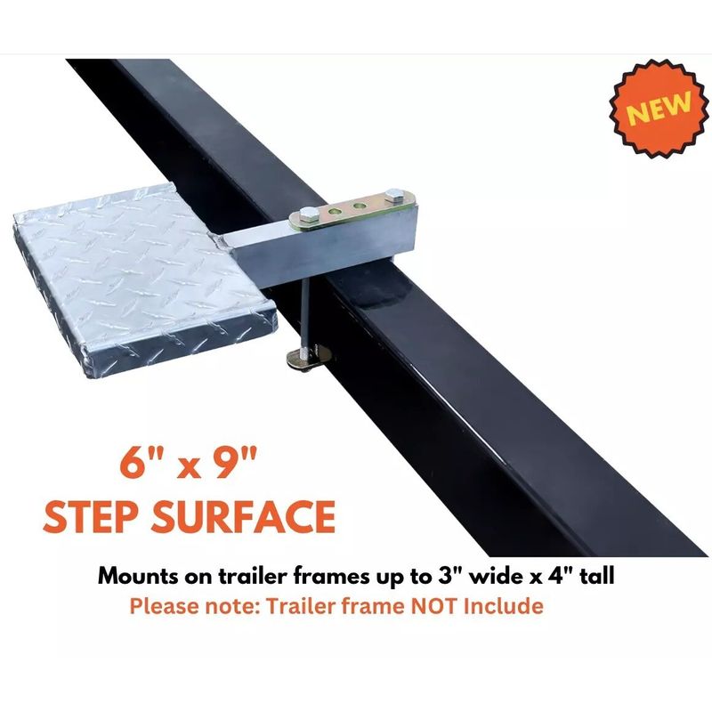 Heavy-Duty Aluminum Boat Trailer Step Frame Mounting Anti-Slip Surface ...