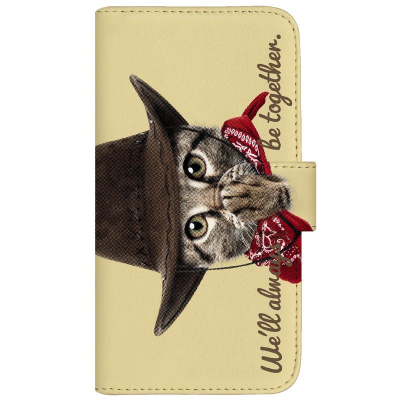 With nyago Flip Case Leather Thick Type Cowboy Sora Dog Paw to peropero ...