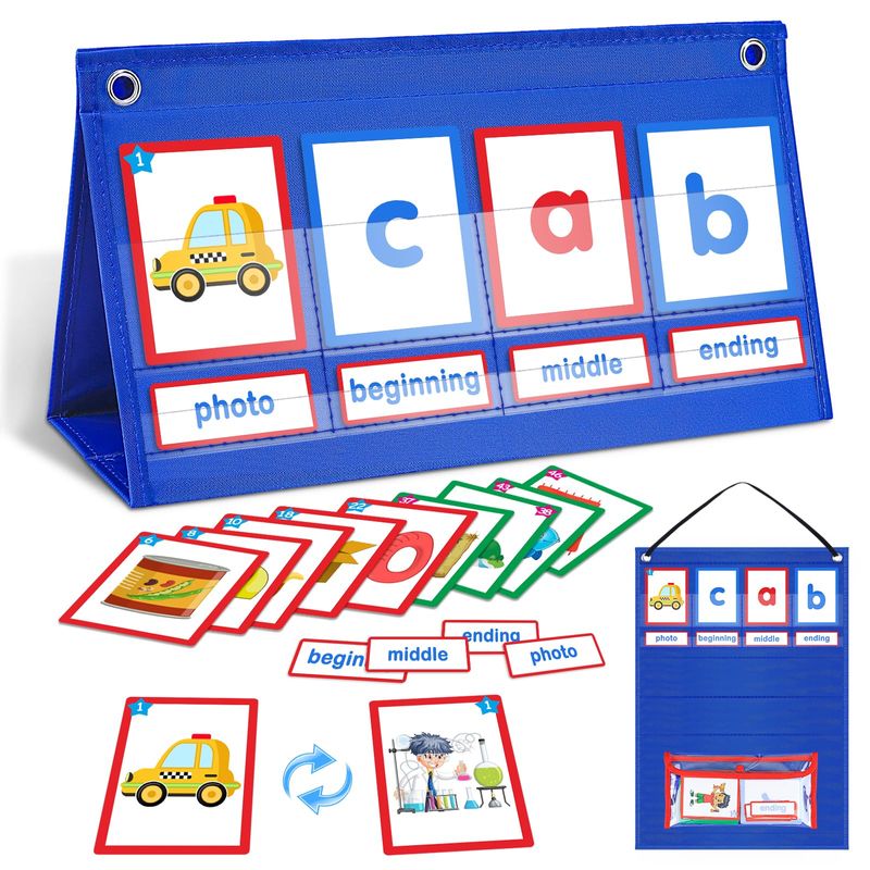 CVC Word Builder Desktop Pocket Chart CVC Word Spelling Games Literacy ...