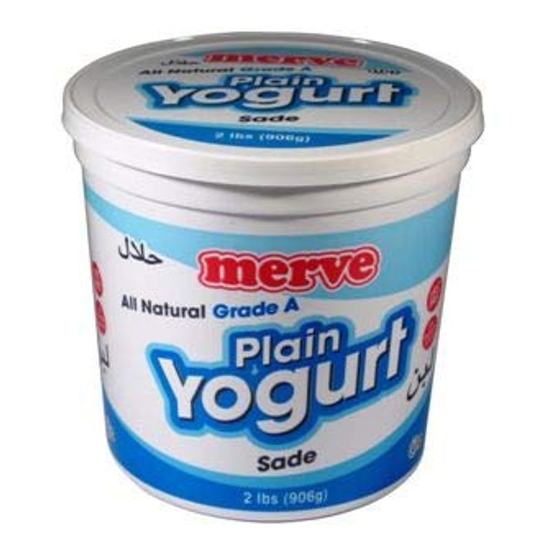 Merve Plain Turkish Yogurt (Greek Yoghurt) 2lb (2 pack) Total 4lb ...