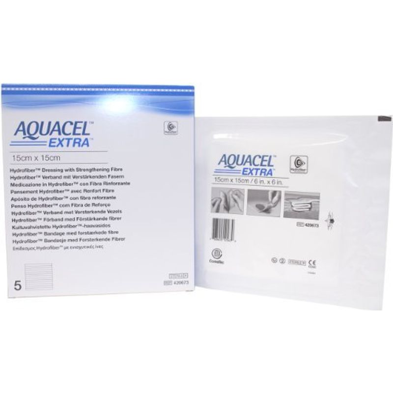 New and Improved AQUACEL EXTRA Hydrofiber dressing 6 x 6 (1 Dressing ...