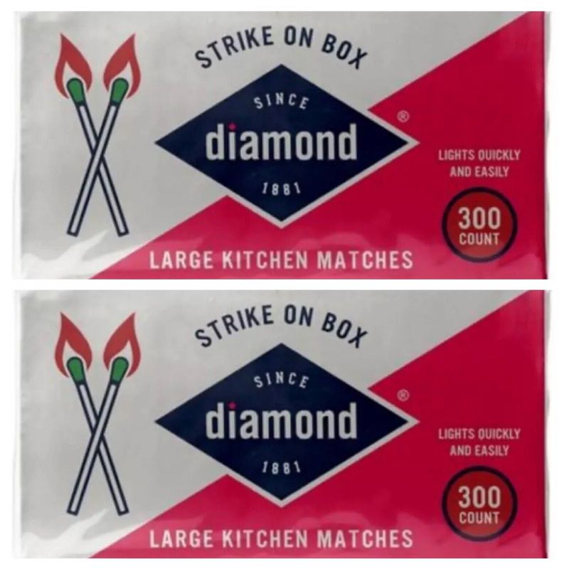 DIAMOND STRIKE ON BOX LARGE WOODEN KITCHEN MATCHES GREENLIGHT 2 PACK ...