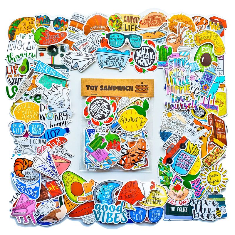 100 pcs VSCO Quotes Sticker Pack - Vine Aesthetic Stickers, VSCO Girl ...