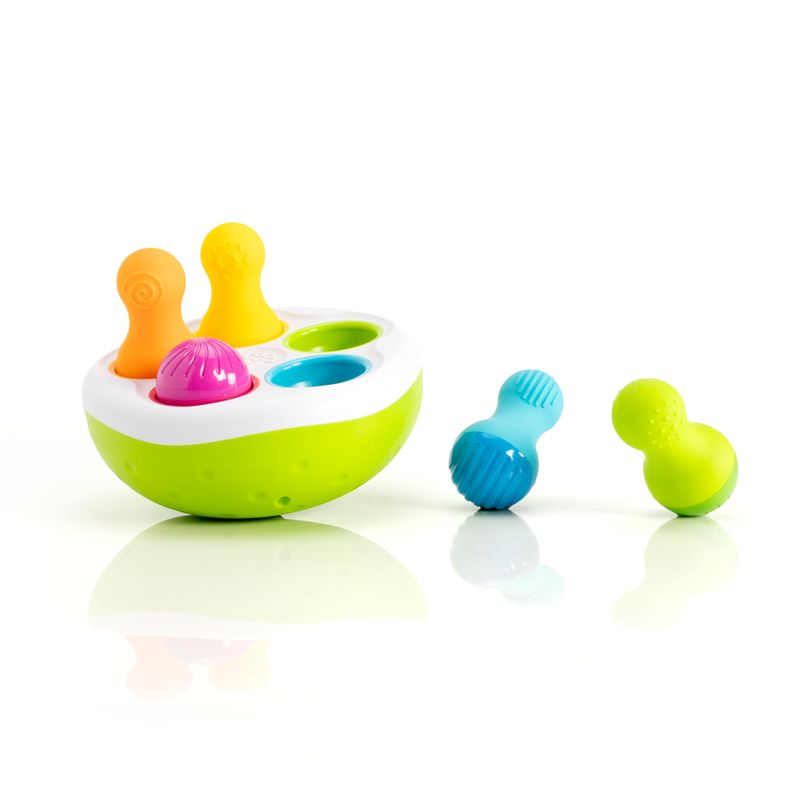 Fat Brain Toys FA248-1 Baby Toy Spinnie Pins, Wobble, Color Matching ...
