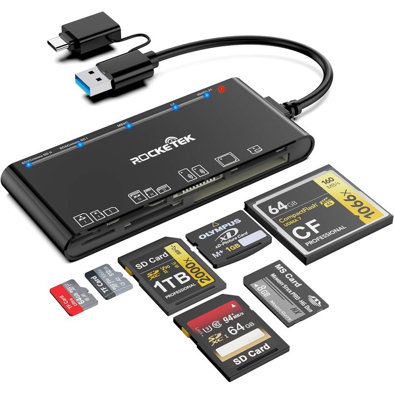 Memory Stick Pro Duo Adapter, Memory Card Reader for MS/XD/CF/SD Card ...