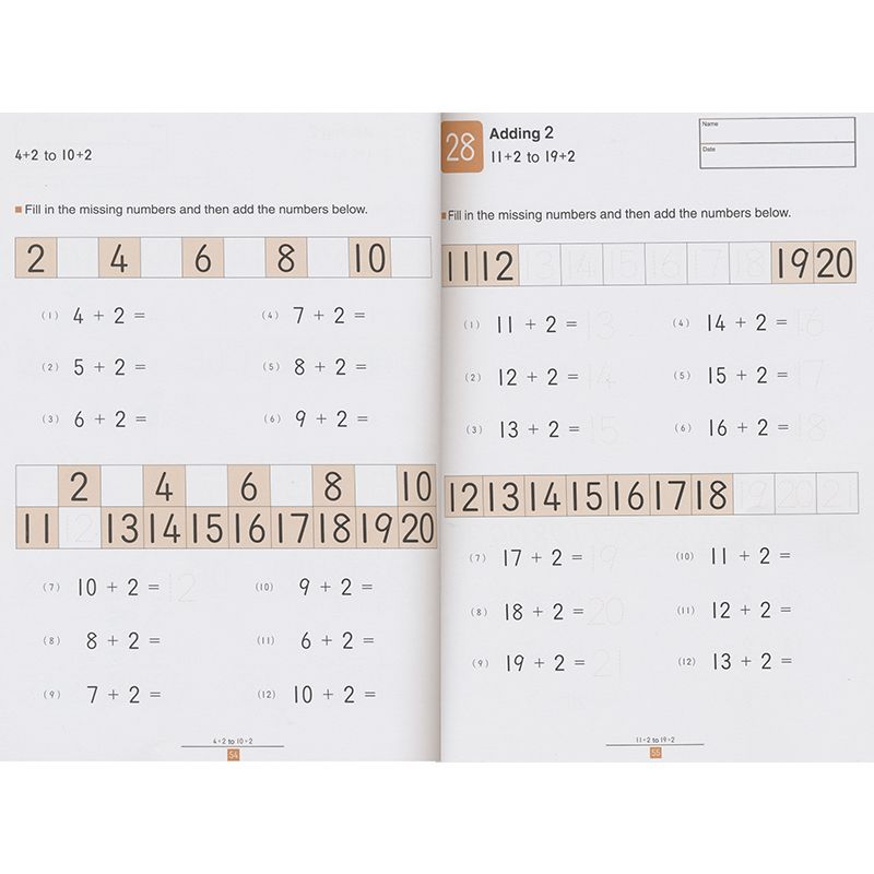 Kumon Math Skills My Book of Simple Addition 公文式教育 4-6岁 简单加法 数学技能练习册 ...