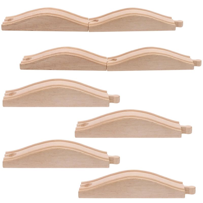 Youdaju 4PCS Wood Train Track Expansion Packs Rollings Hills Ascending ...