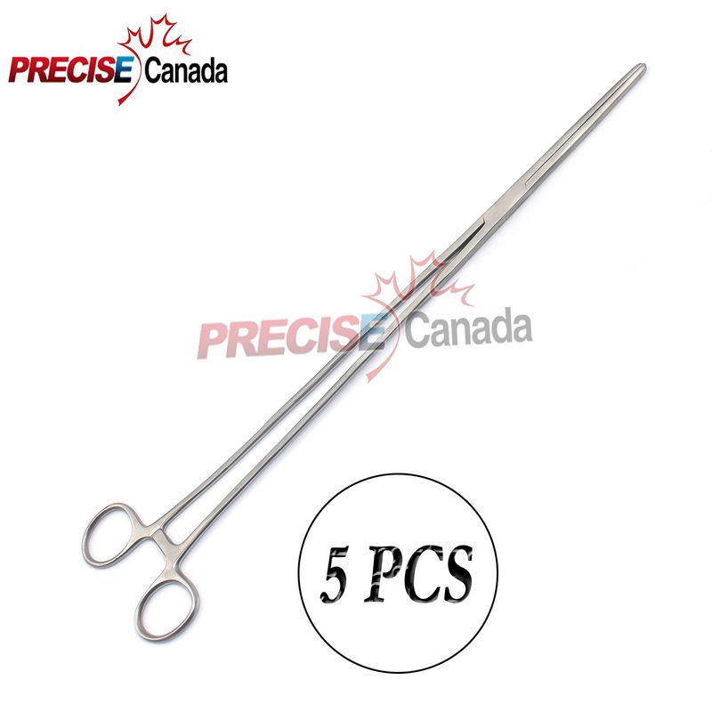 NEW 5pc Surgical Hemostatic Pean Forceps 14'' STR St/Steel Artery Clamp ...