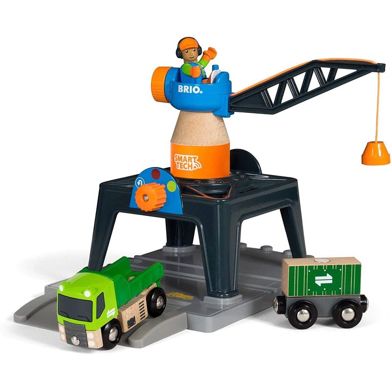BRIO WORLD 33962 Smart Tech Tower Crane Wooden Rail Toy - Online ...