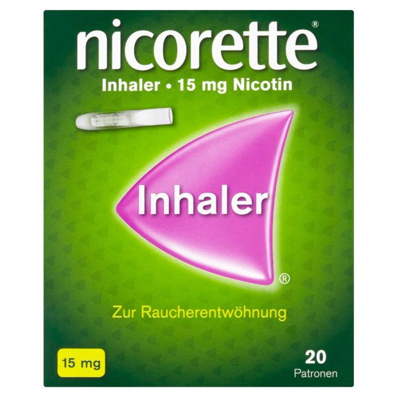 nicorette Inhaler 15 mg Nicotin zur Raucherentwöhnung Patronen, 20 St ...
