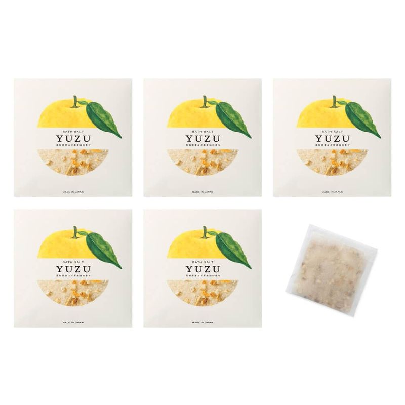 Daily Aroma YUZU Bath Salt with Peel from Kochi Prefecture, 1.4 oz (40 ...