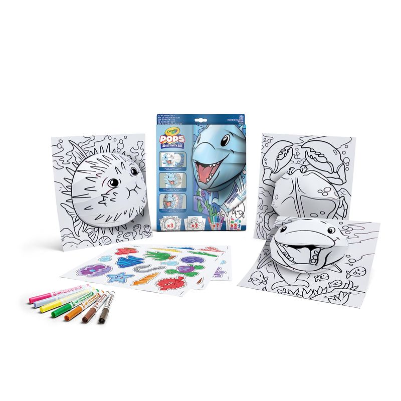 CRAYOLA POPS 04-2805 3D Activity Set for 3D Colouring and Drawing ...
