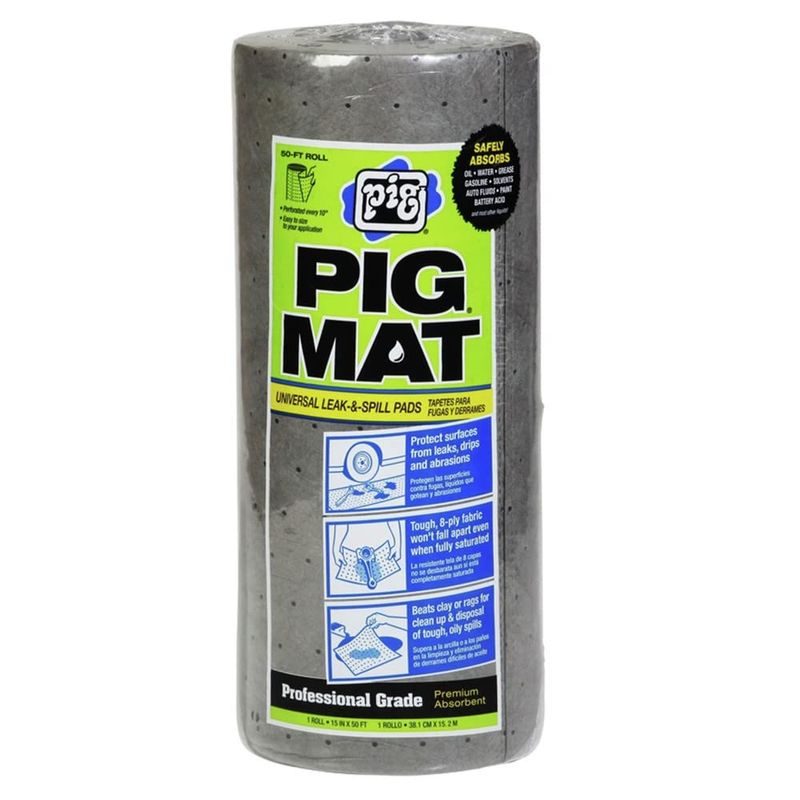 New Pig 25201 15 in. x 50 ft. Universal Light-Weight Absorbent PIG Mat ...