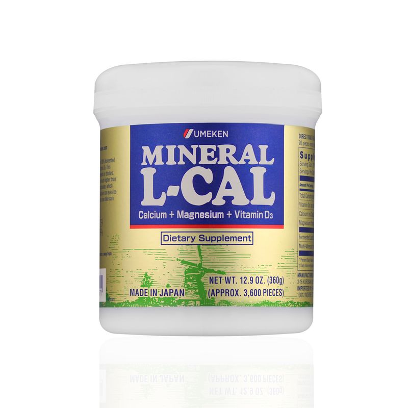 Umeken Mineral L-Cal Supplement, Large Bottle, 6 Month Supply, Enriched ...