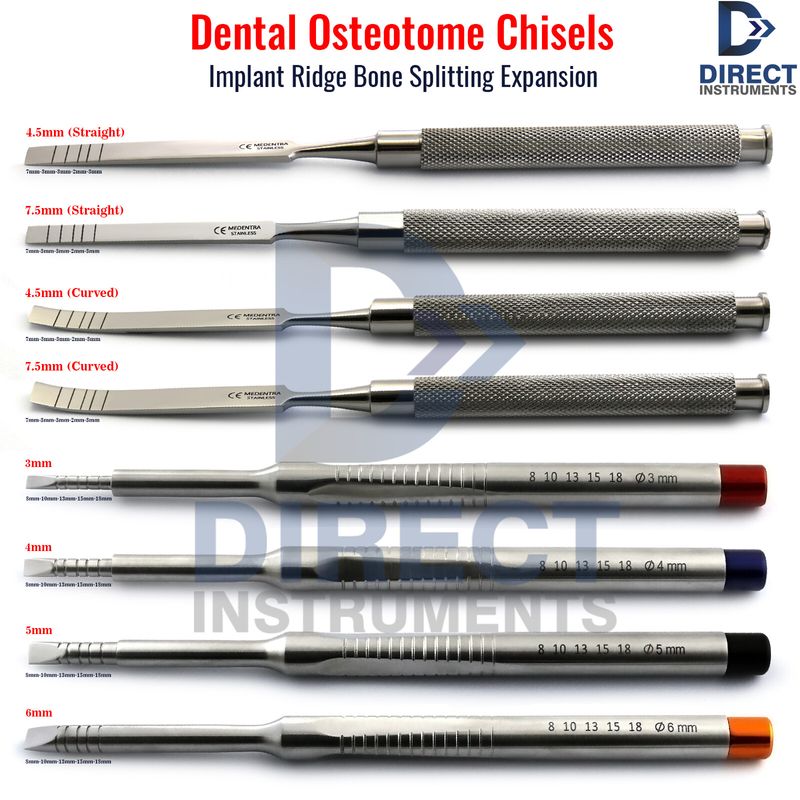 Dental Osteotome Chisels Implant Surgery Bone Splitting Ridge Expansion ...