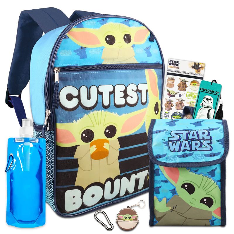 Baby Yoda Backpack with Lunch Box Set - Bundle with Baby Yoda Backpack ...