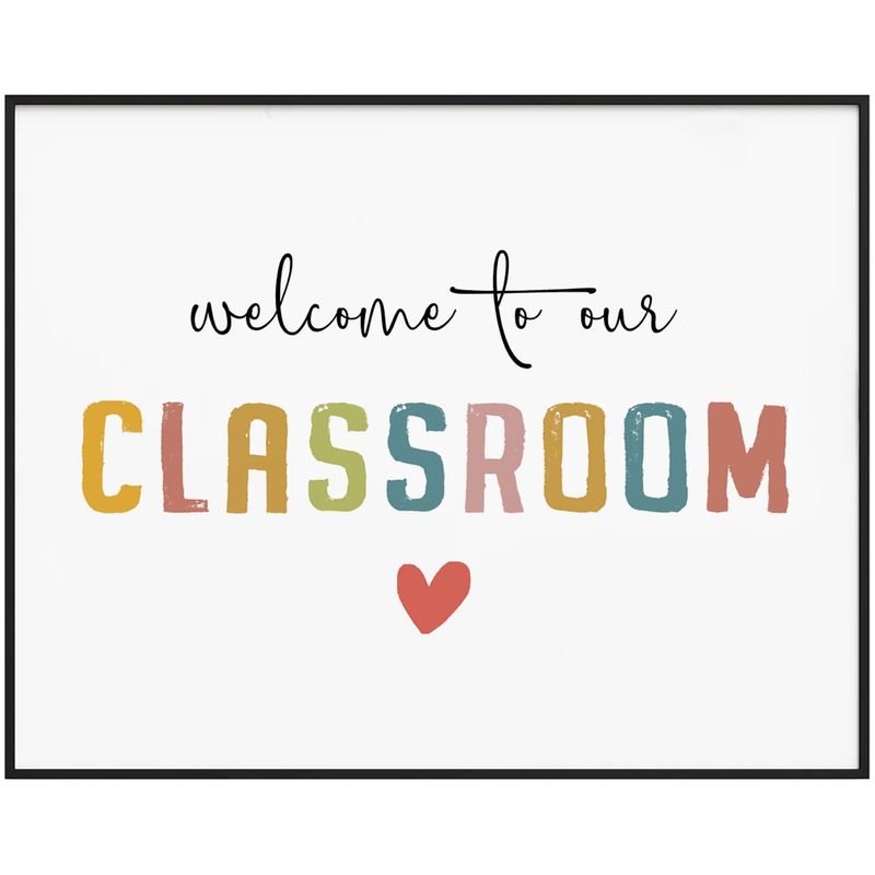Welcome To Our Classroom Print, Classroom Wall Decor, Rainbow Classroom ...