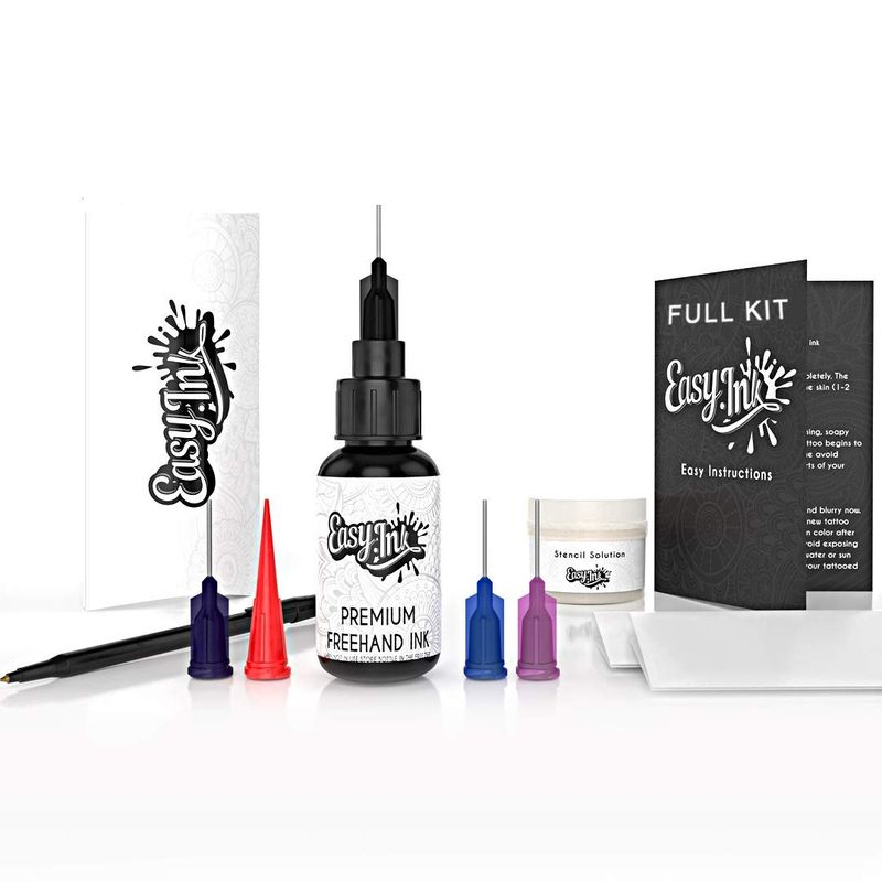 Easy.ink - Freehand Ink, Premium Quality Temporary Tattoo Ink Full Kit ...
