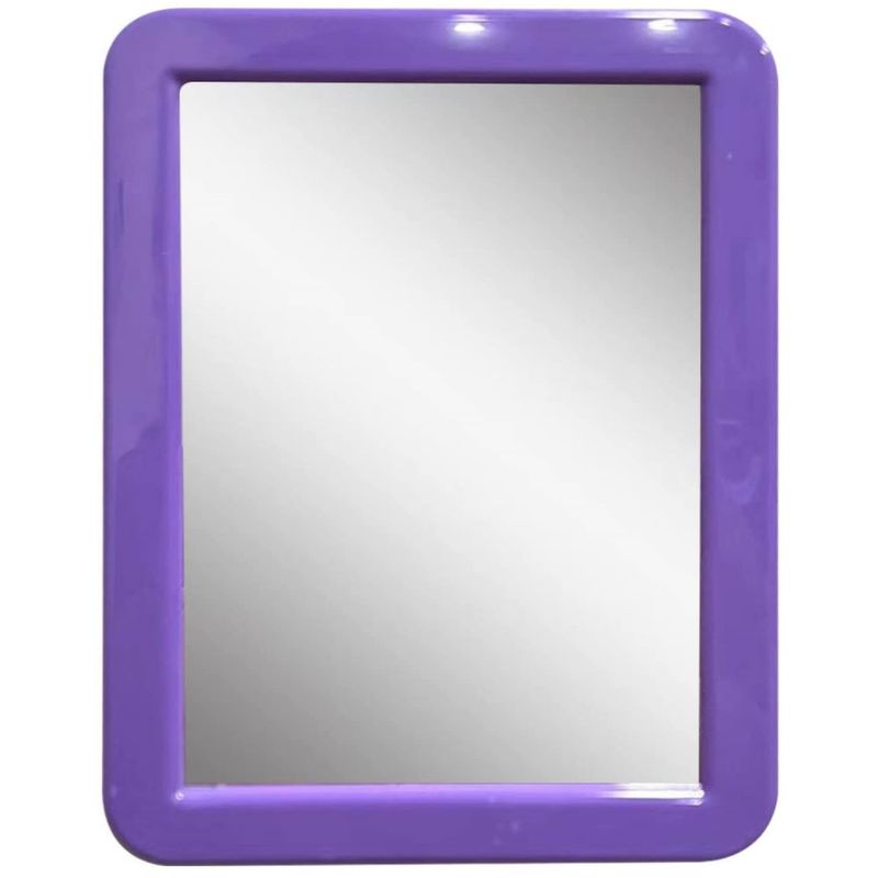 PTY Magnetic Real Glass Mirror for School or Gym Locker, 5" x 7" Purple ...