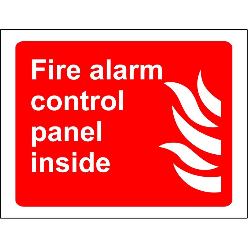 Fire alarm control panel inside Safety sign - 3mm Aluminium sign 300mm ...