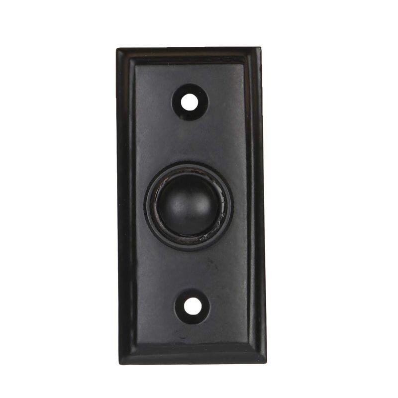Wired Iron Doorbell Chime Push Button in Black Powder Coat Finish ...