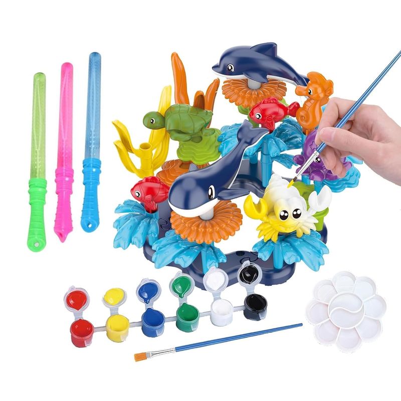 KC Republic Ocean Reef Sea Creatures 37pcs Water Washable Painting ...
