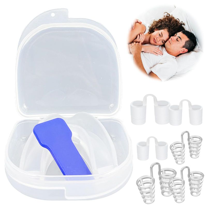 Leogony Mouth Guard Anti Snoring Set, Snore Airflow Mouthpiece Device ...