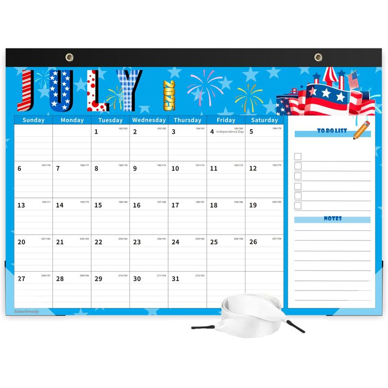 Desk Calendar 2025-2026 with Clear Waterproof Cover 17 x 12 inch 18 ...