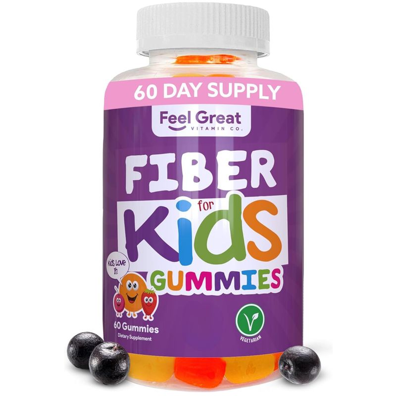 Feel Great Fiber Gummies for Kids Digestive Support | Constipation ...