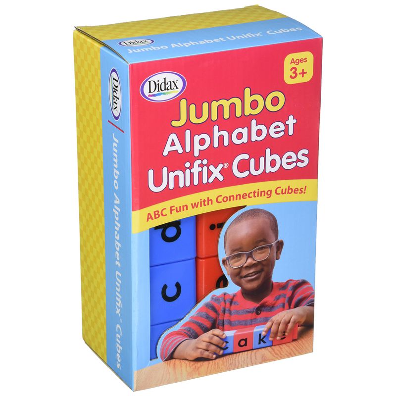 Didax Jumbo Alphabet Unifix Cubes, Set of 30, 3.5 H x 8.5 L x 5.13 W ...