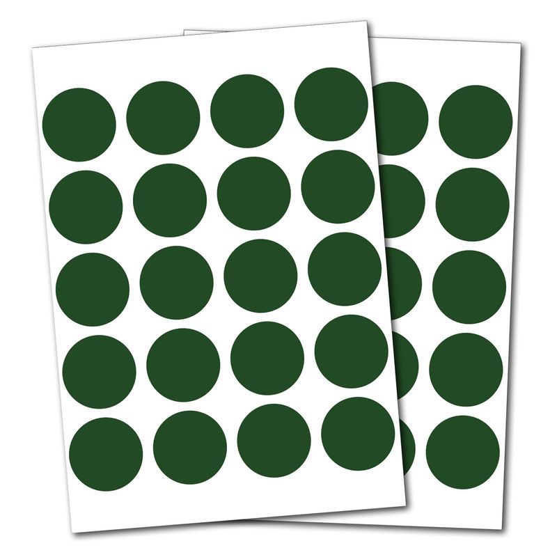 25mm Green Colour Coding Dot Circle Stickers Labels - Permanent Self ...