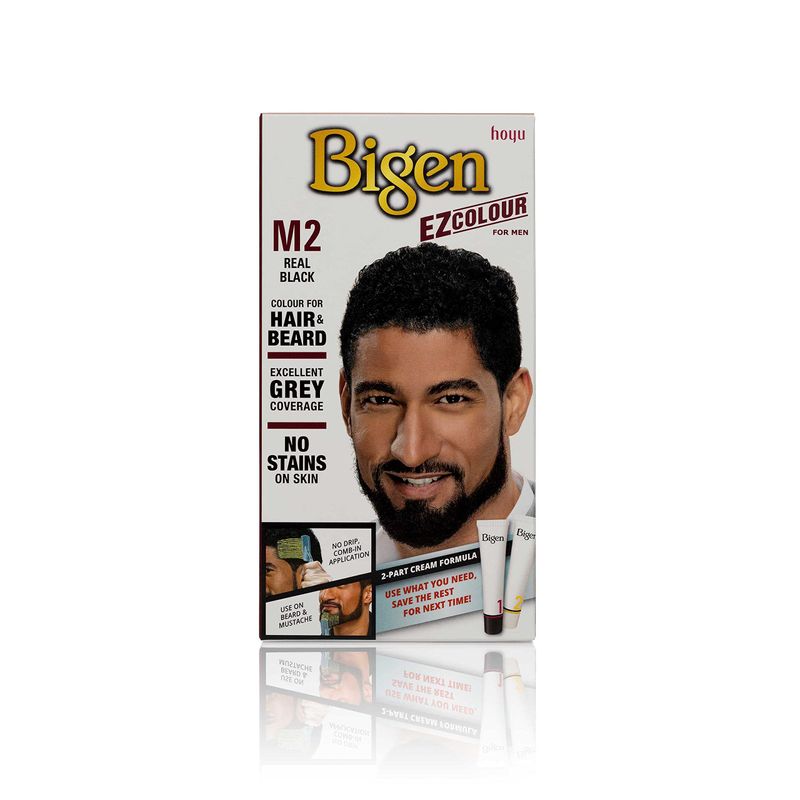 Bigen EZ Colour for Men, Permanent Colour for Hair and Beard, M2 - Real ...